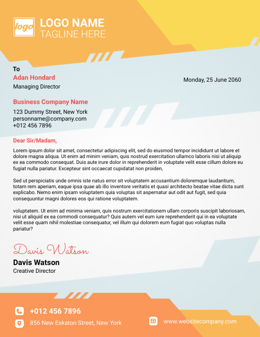 List-based Business Letterhead Flyer (us Lett Template | PosterMyWall