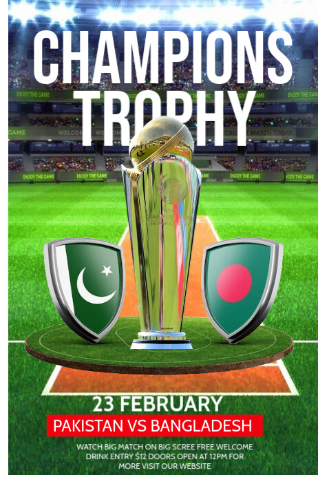 Copy of List-based Champions Trophy Poster | PosterMyWall