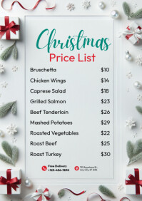 List-based Christmas Price A4 Template | PosterMyWall