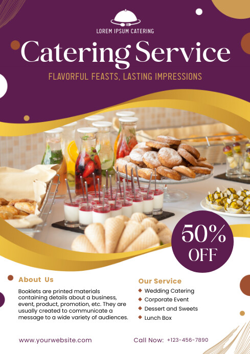 List-based Classic Catering Service Flyer A4 Template | PosterMyWall