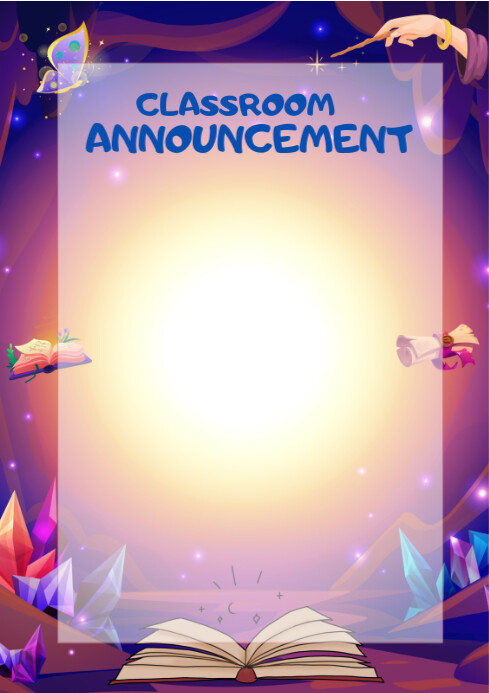 Copy of List-based Classroom Announcement A4 | PosterMyWall