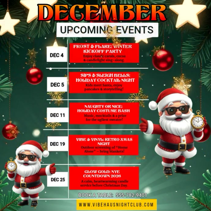 Plantilla de List-based December Events Calendar Instagram Story ...