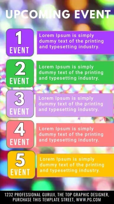 List-based Event List Instagram Story Template | PosterMyWall