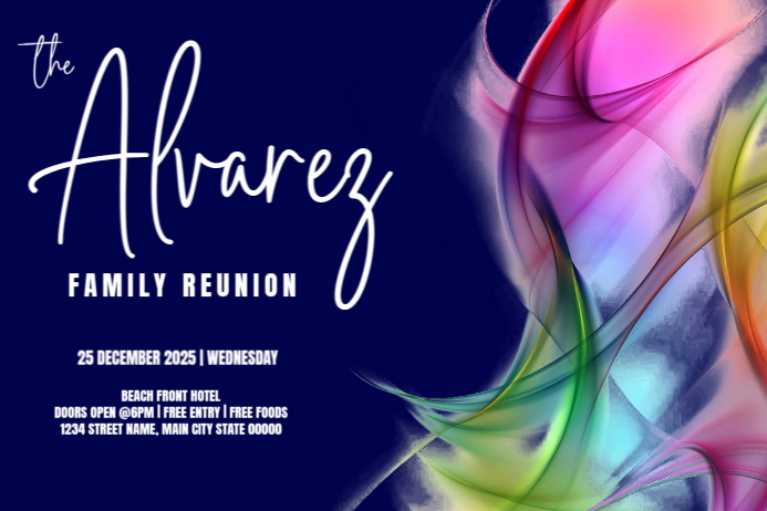 List-based Family Reunion Poster Template | PosterMyWall