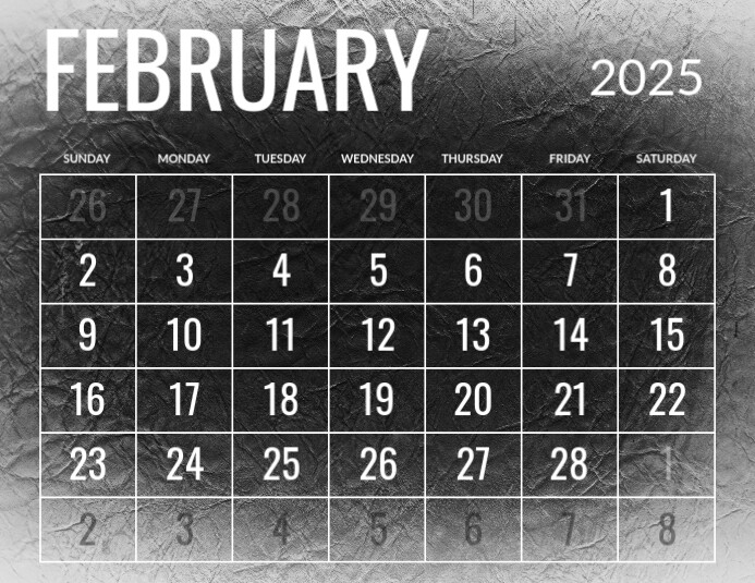 List-based February 2025 Calendar Winter Flyer (us Letter) Template ...
