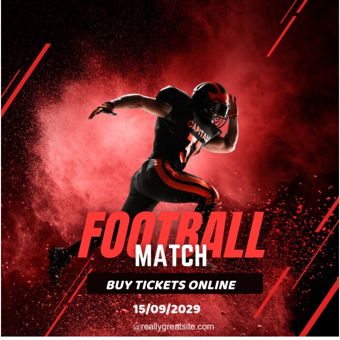 List-based Football Match Post Instagram Post Template | PosterMyWall