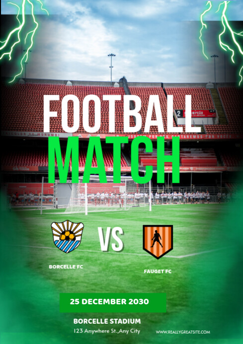 Copy of List-based Football Match Poster A4 | PosterMyWall