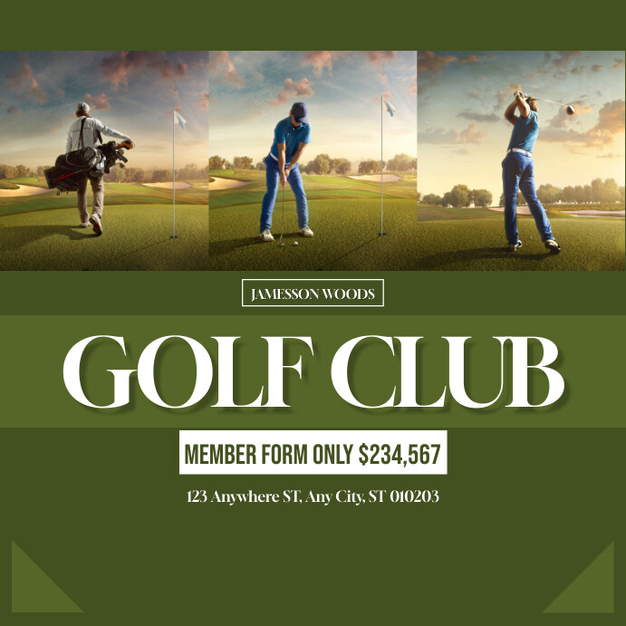 List-based Golf Club Advertising Instagram Po Template | PosterMyWall
