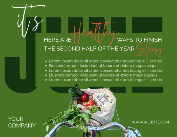 Plantilla de List-based Green June Flyer | PosterMyWall