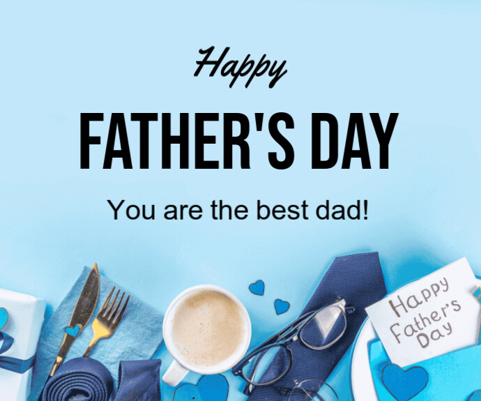 Plantilla de List-based Happy Father's Day Medium Rectangle | PosterMyWall