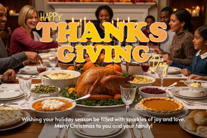 List-based Happy Thanksgiving Poster Template | PosterMyWall