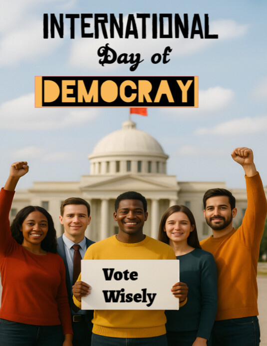 List-based International Day Of Democracy Design Template Flyer (us Letter) | PosterMyWall