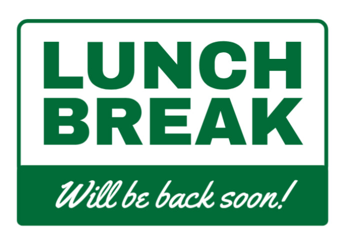 Copy of List-based Lunch Break Announcement Door Hanger Postcard ...