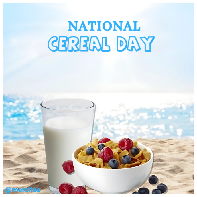 Plantilla de List-based National Cereal Day Instagram Post | PosterMyWall