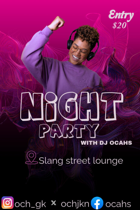 List-based Night Poster Template | PosterMyWall