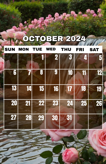 List-based October 2024 Calendar Tabloid Template | PosterMyWall