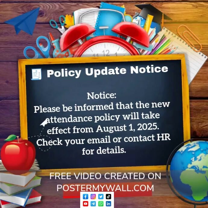 List-based Policy Update Notice Instagram Post Template | PosterMyWall