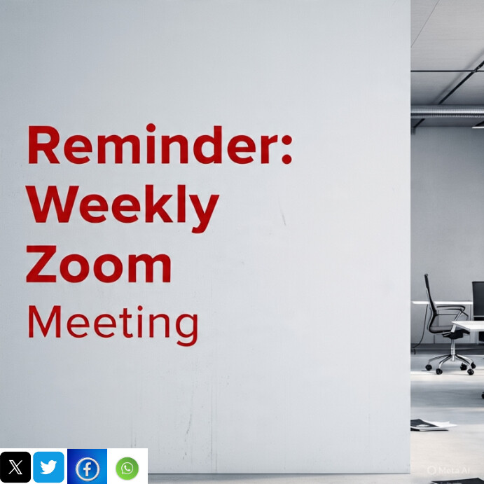 Copy of List-based Reminder Weekly Zoom Meeting Instagram Post ...