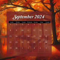 List-based September 2024 Calendar Template I | PosterMyWall