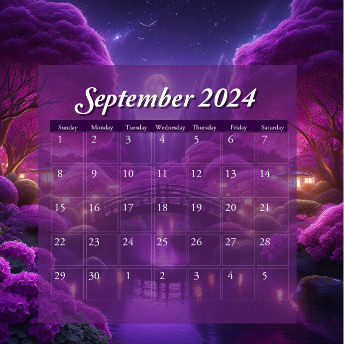 List-based September 2024 Calendar Template I | PosterMyWall