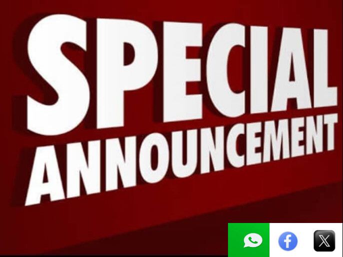 List-based Special Announcement Presentation Template | PosterMyWall