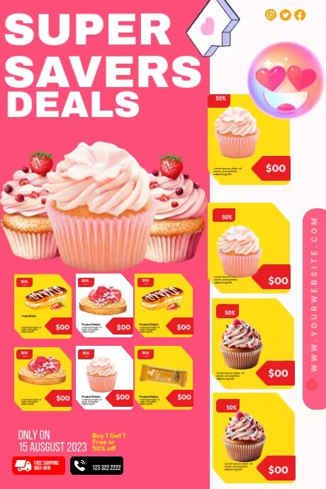 List-based Super Savers Catalog Poster Template | PosterMyWall