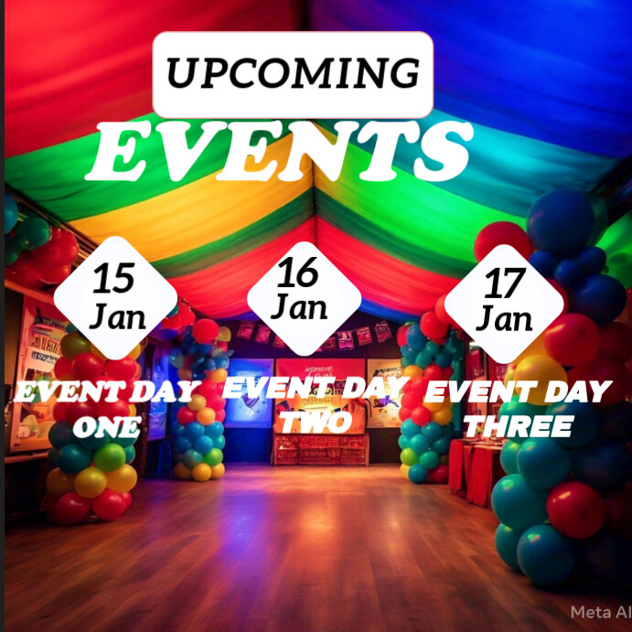 List-based Upcoming Events Instagram Post Templat | PosterMyWall