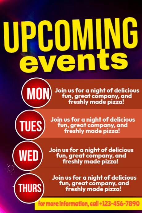 Copy of List-based Upcoming Events Poster | PosterMyWall