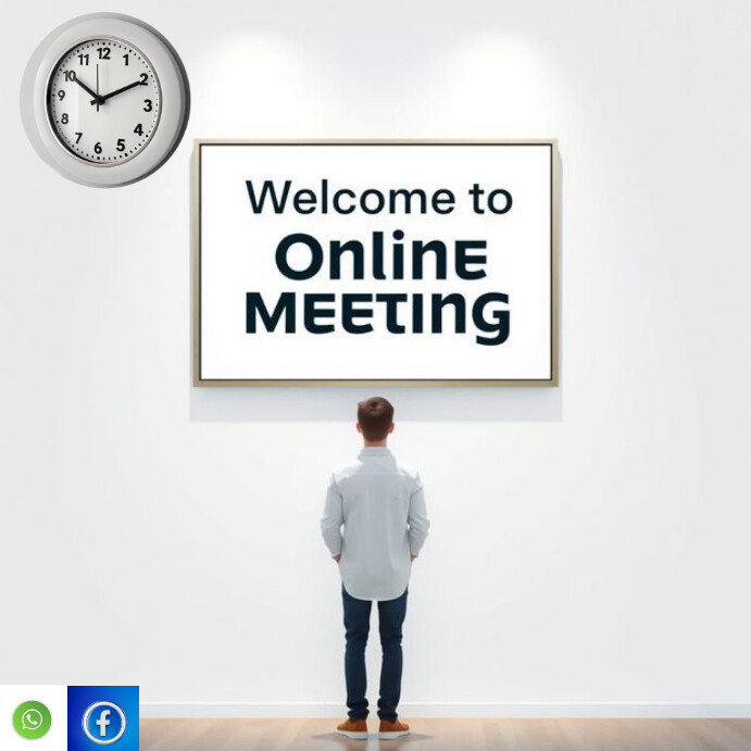 List-based Welcome To Online Meeting Instagram Post Template | PosterMyWall