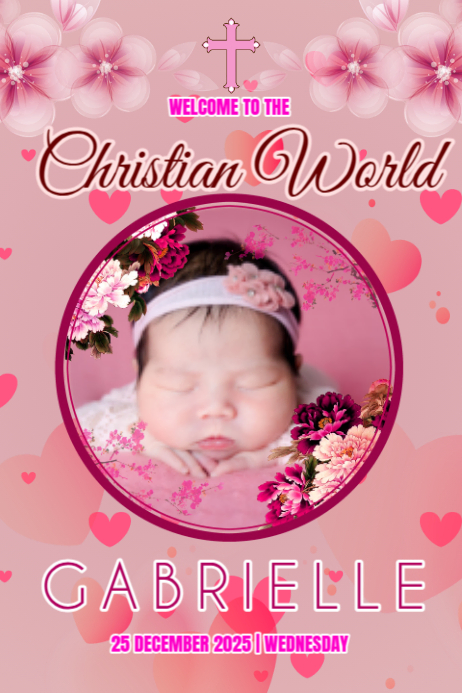List-based Welcome To The Christian World Poster Template | PosterMyWall