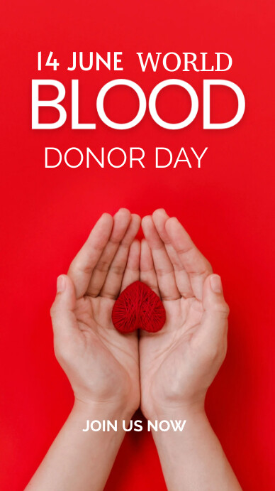 List-based World Blood Donor Day Digital Dis Template | PosterMyWall