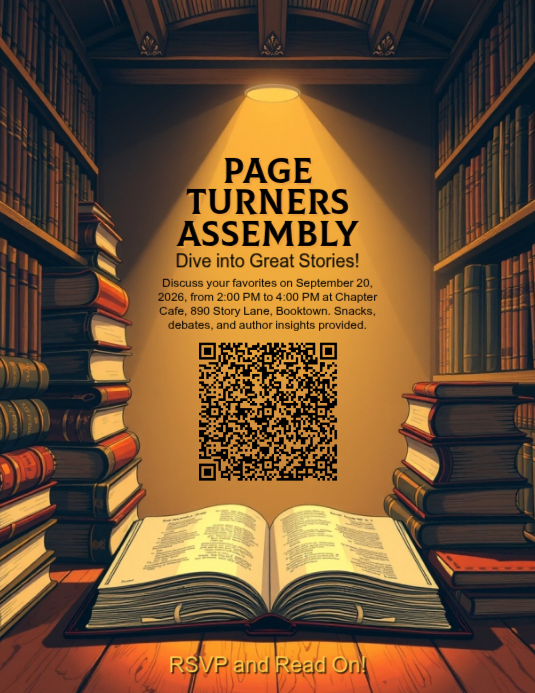 Literary Lounge Book Club Flyer Template | PosterMyWall