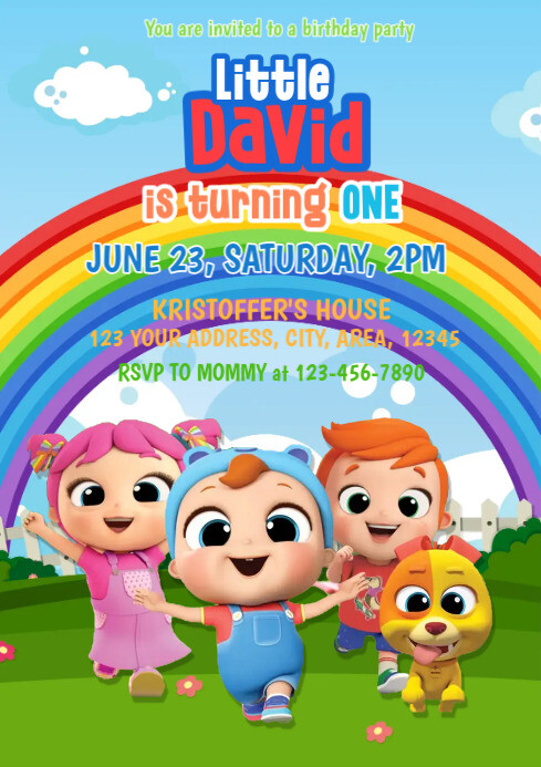 Copy of Little Angel Birthday Design Invitation | PosterMyWall