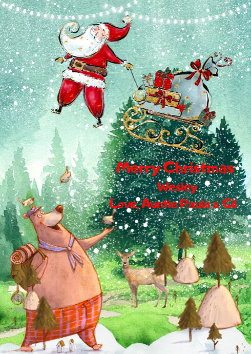 Plantilla de Little Boy's Christmas Card | PosterMyWall