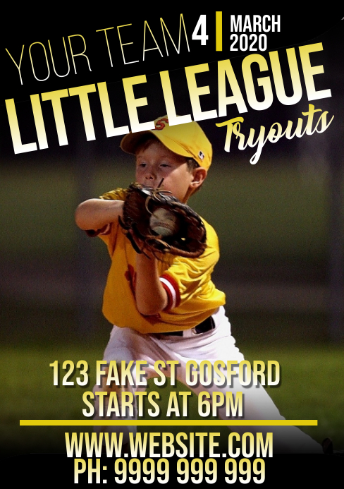 little League Template | PosterMyWall
