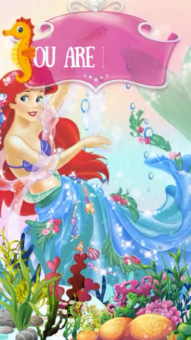 LITTLE MERMAID ARIEL VIDEO INVITATION Template | PosterMyWall