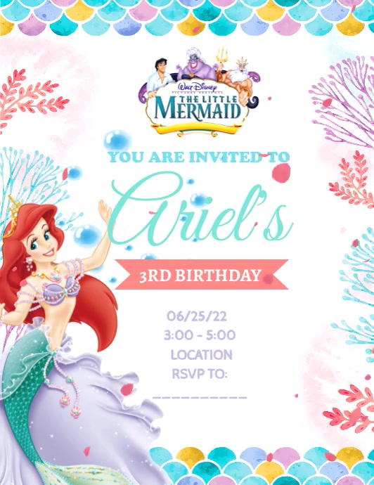 Little mermaid Template | PosterMyWall