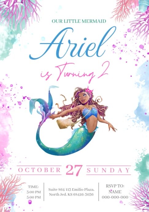Little Mermaid Template | PosterMyWall