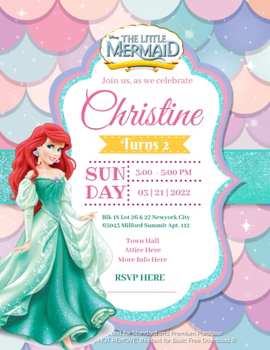 Little mermaid Template | PosterMyWall