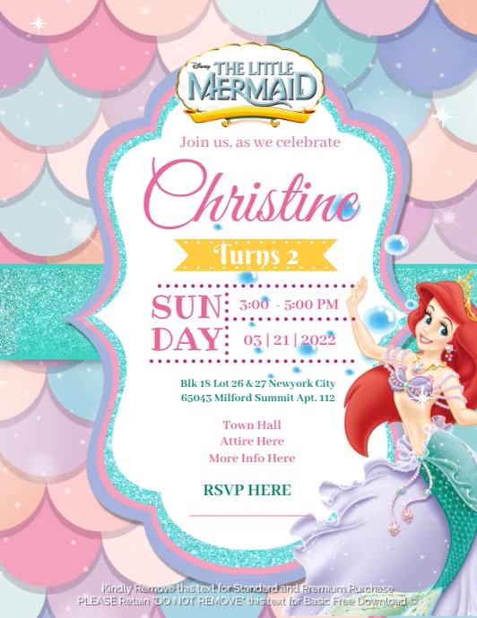 Little mermaid Template | PosterMyWall