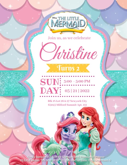 Little mermaid Template | PosterMyWall