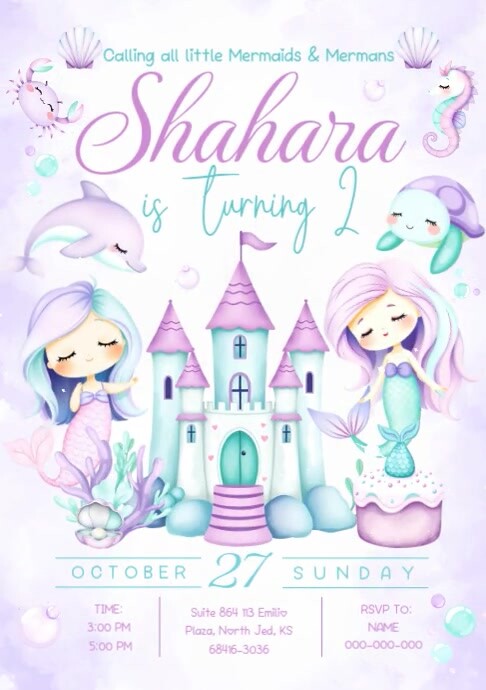 Little Mermaid Template | PosterMyWall