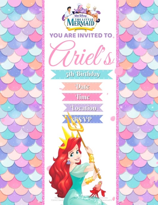 Little mermaid Template | PosterMyWall