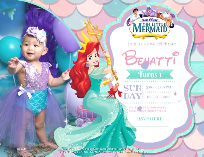 Little mermaid Template | PosterMyWall