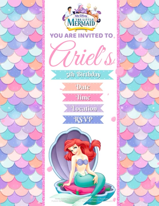 Little mermaid Template | PosterMyWall