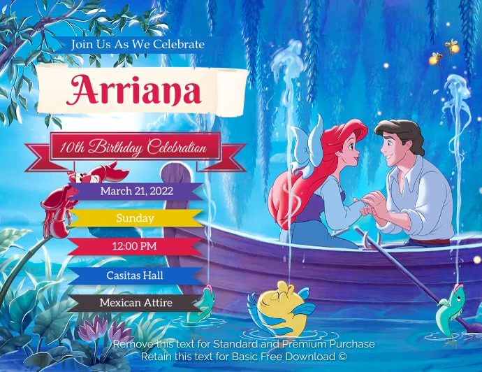 Little mermaid Template | PosterMyWall