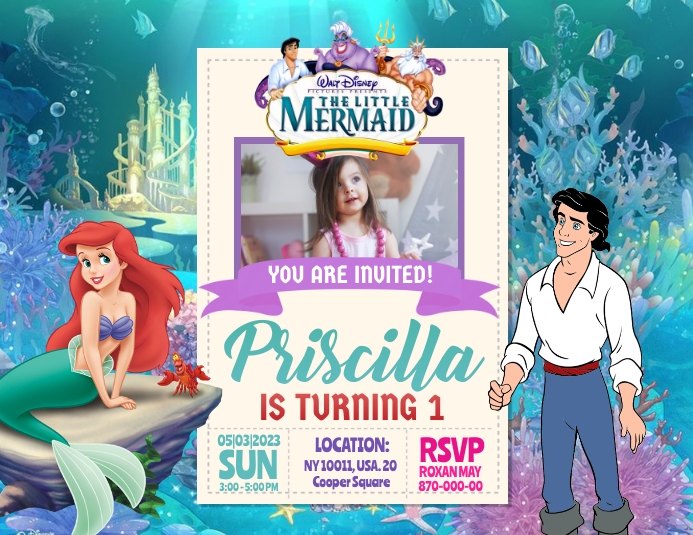 Little Mermaid Template | PosterMyWall