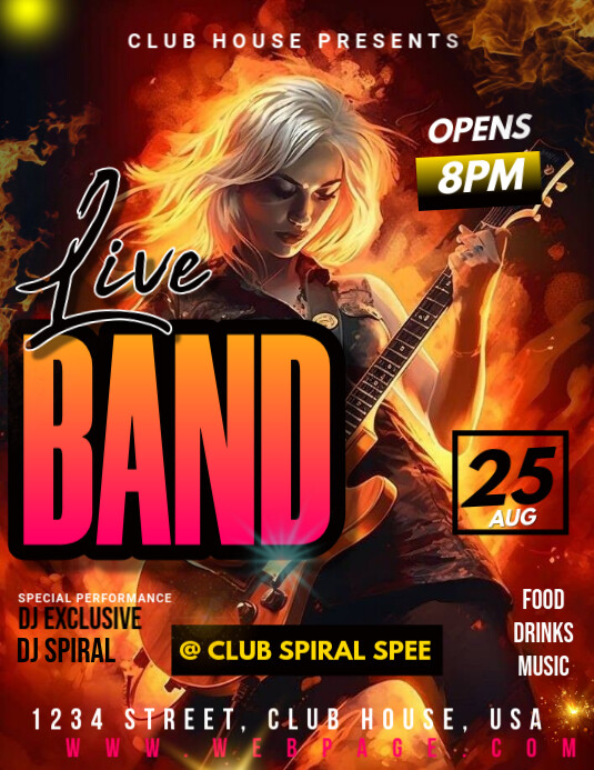 Copy of live band flyer | PosterMyWall