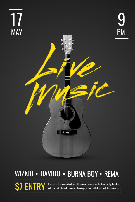 live band poster Template | PosterMyWall