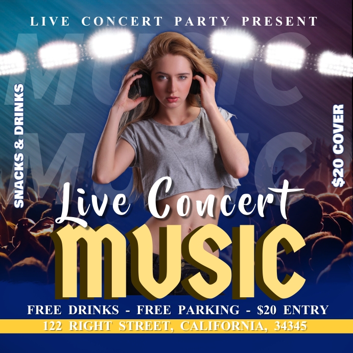 Live Concert Template | PosterMyWall
